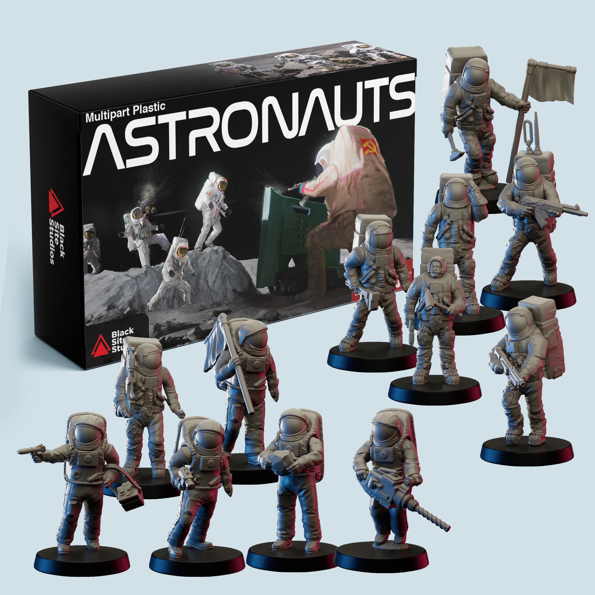 Lunar - Multipart Plastic Astronauts - Preorder – Black Site Studios