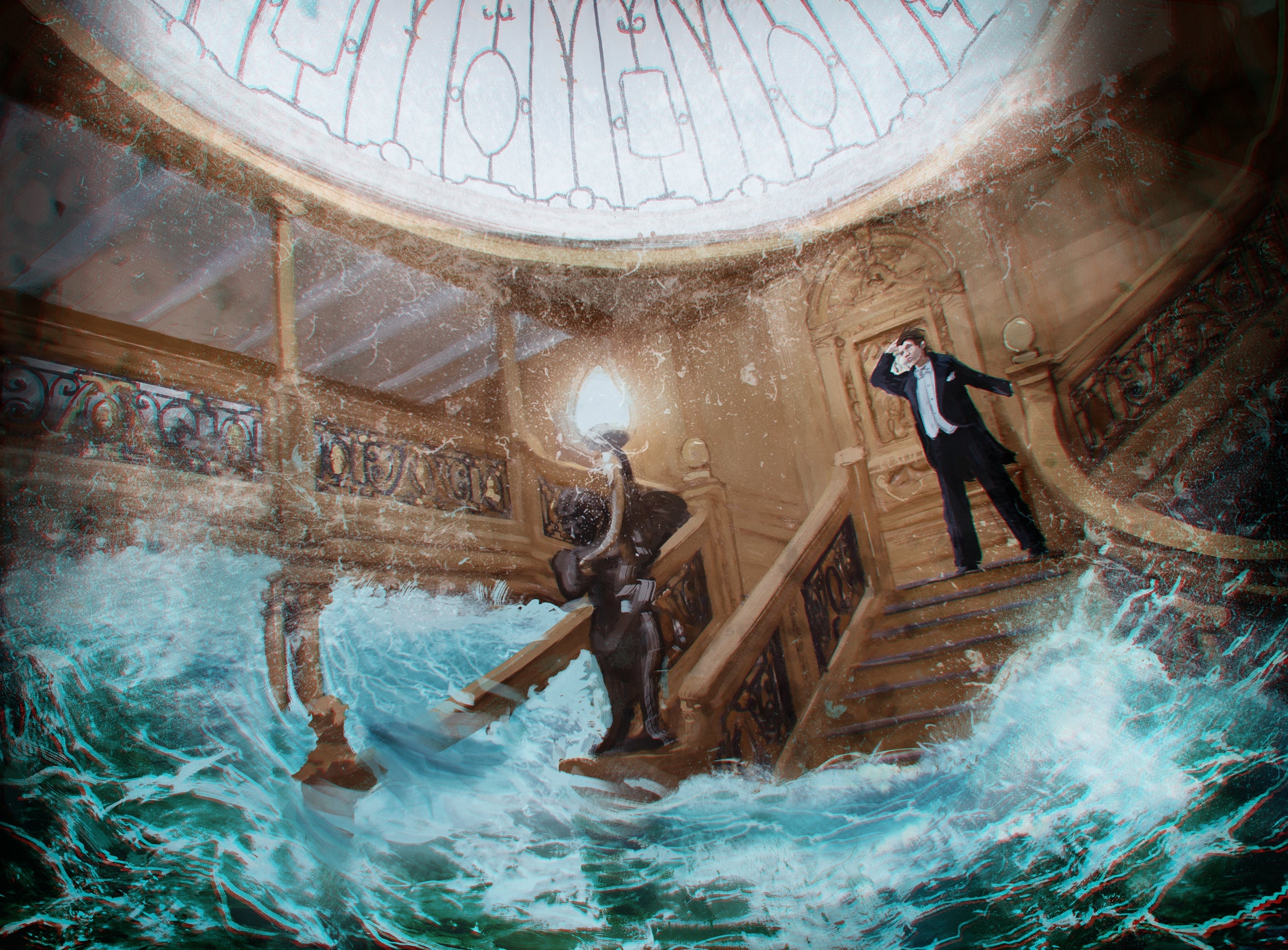Titanic Grand Staircase Flooding