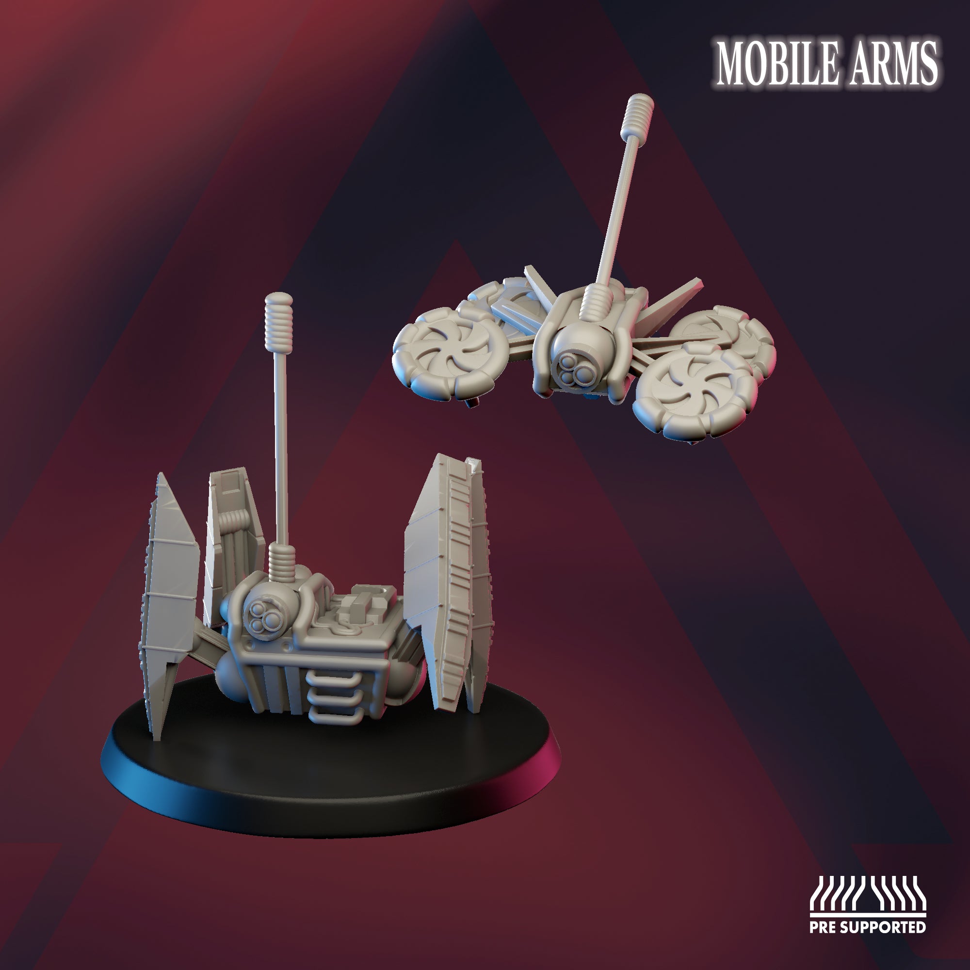 Mobile Arms - Scuttler and Quad Copter - DIGITAL STL – Black Site Studios