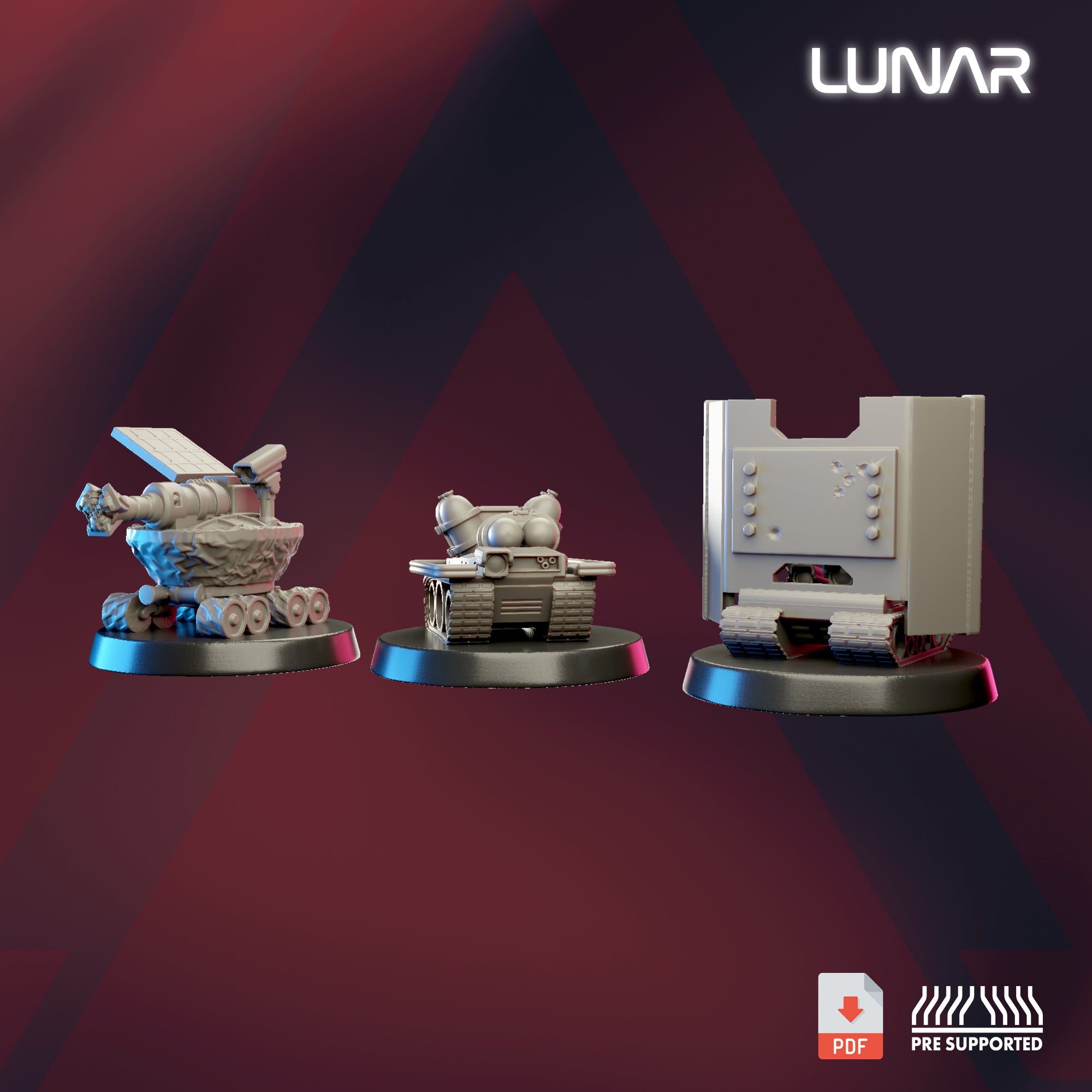 LUNAR - Unmanned Rover Expansion 1 - DIGITAL STL – Black Site Studios