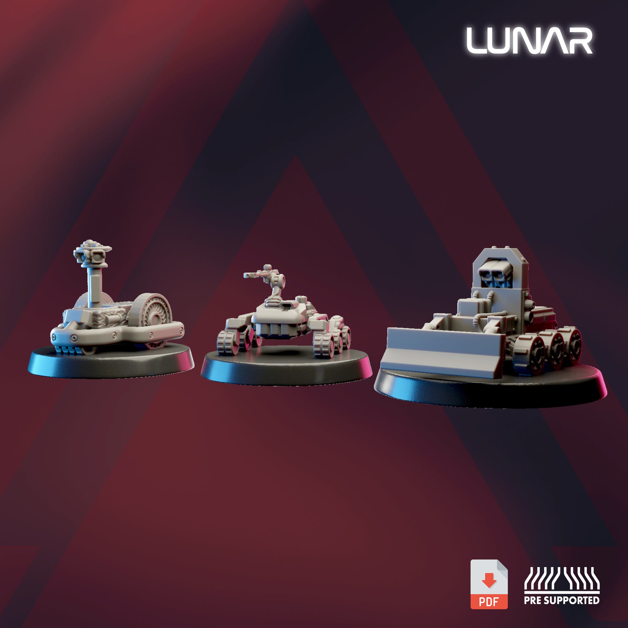 LUNAR - Unmanned Rover Expansion 2 - DIGITAL STL – Black Site Studios